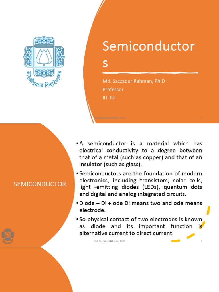 L1 Semiconductors | PDF | Semiconductors | Doping (Semiconductor)