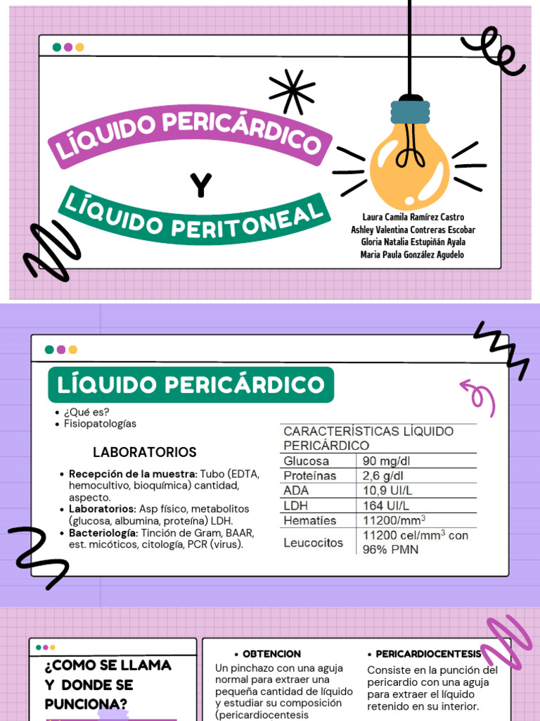 Análisis de Líquidos Pericárdico y Peritoneal | PDF | Enfermedades y ...
