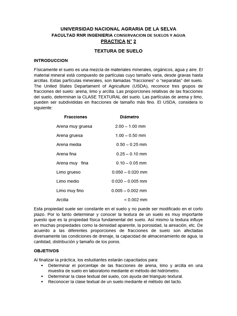 Practica 2 Textura EDAF | PDF | Suelo | Arcilla