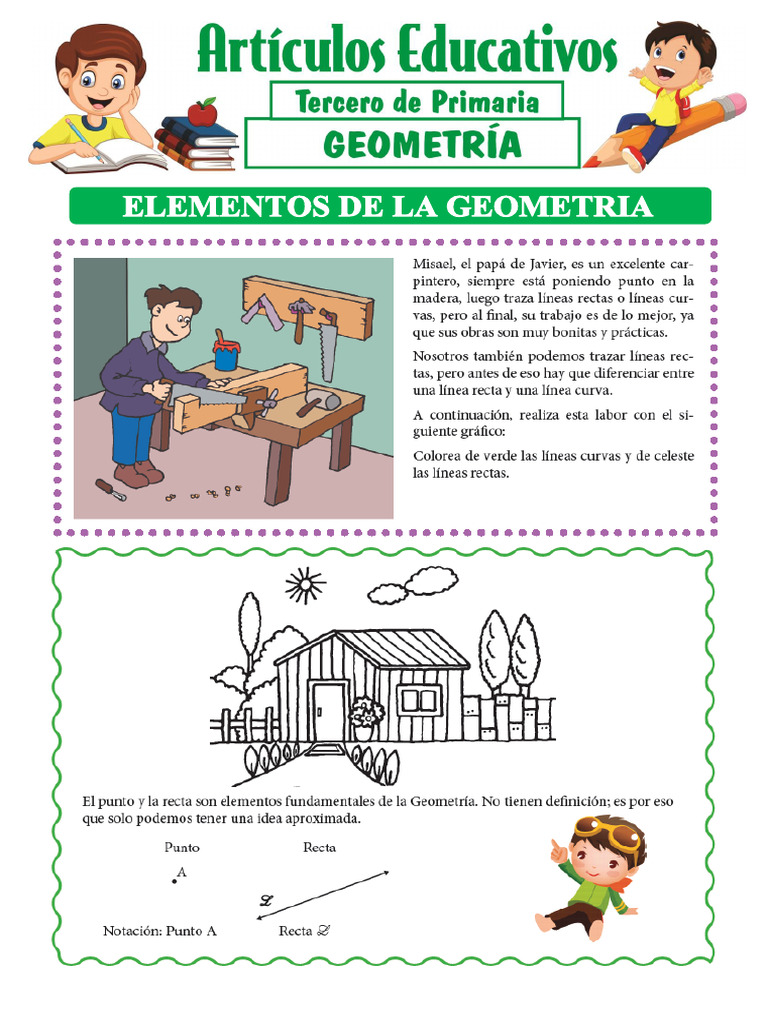 Elementos de La Geometria para Tercero de Primaria | PDF