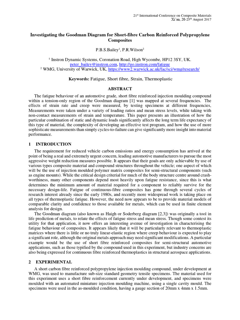 Investigating The Goodman Diagram For Short-Fibre Carbon Reinforced ...