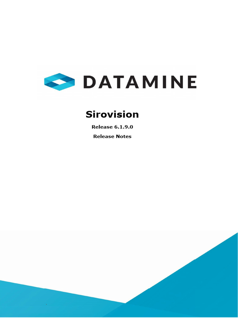 Sirovision Version 6.1.1 Release Notes | PDF | 3 D Computer Graphics ...