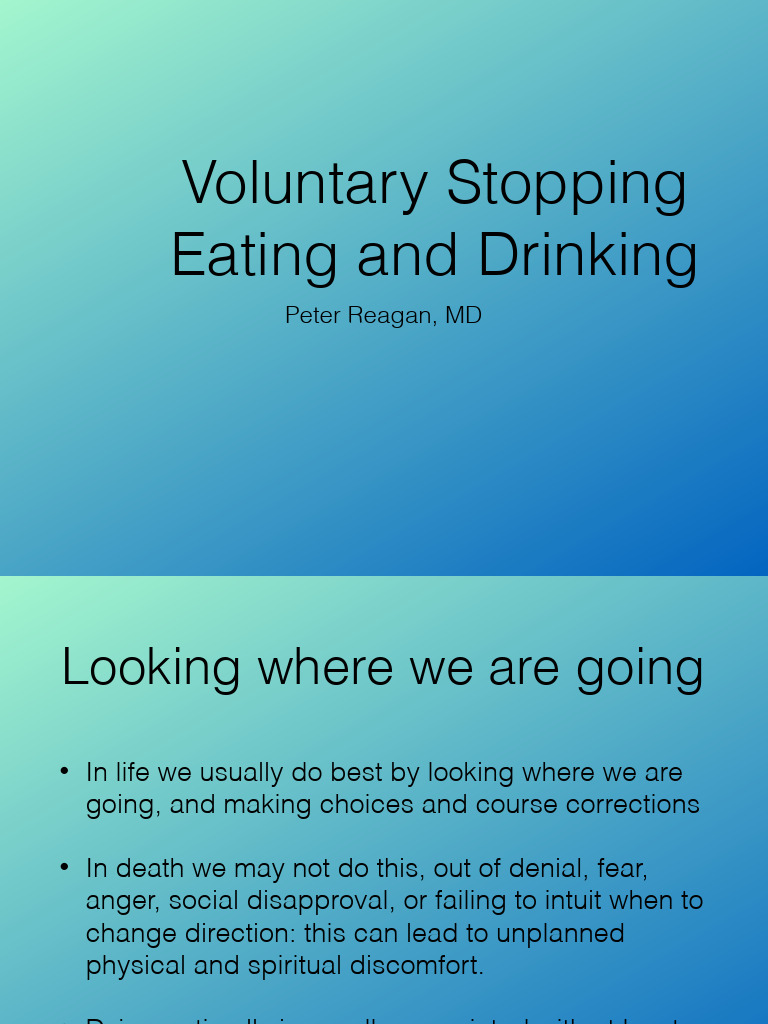 Hastening Death by VSED - Clinical Findings Panel Handouts | PDF ...