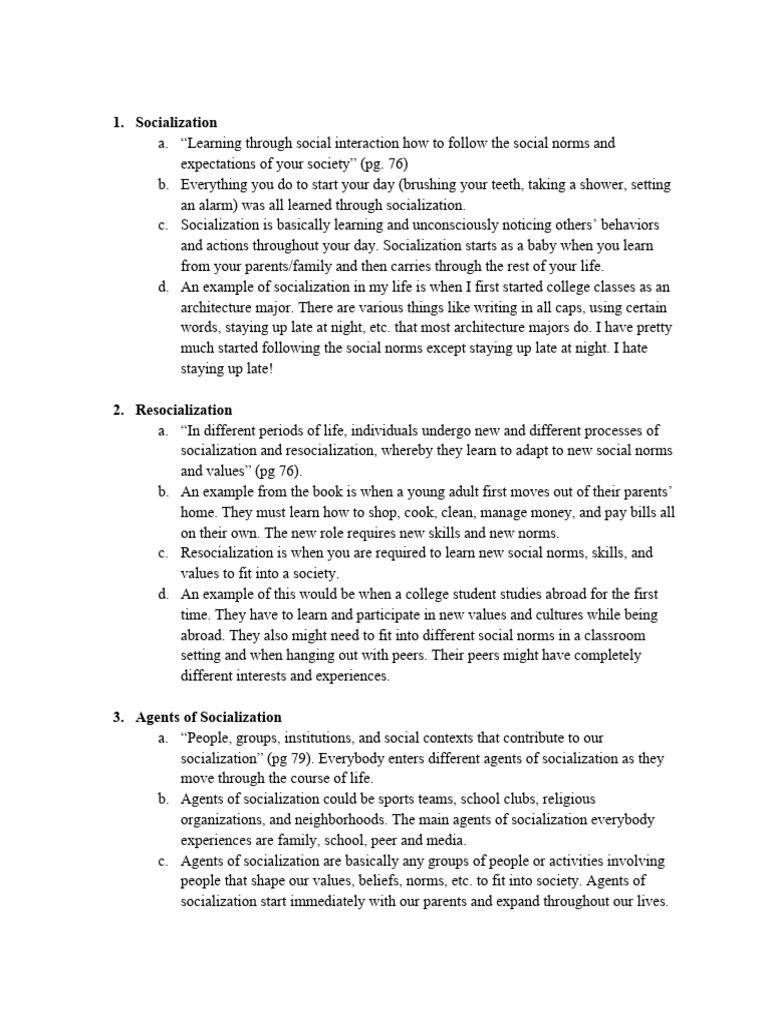 Understanding Socialization and Identity | PDF | Socialization | Cognition