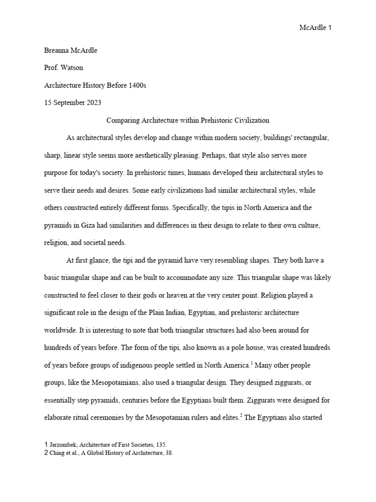 Arch History Assignment 1 | PDF