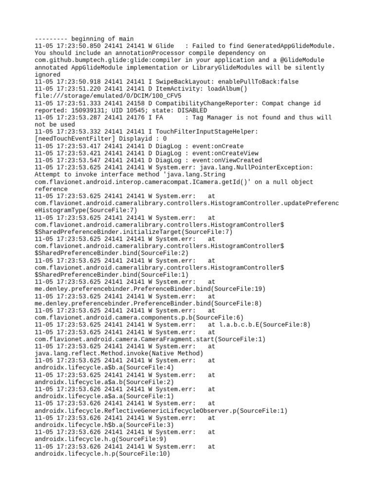 Glide Module Error and NullPointerException | PDF | Computing | Computer Architecture