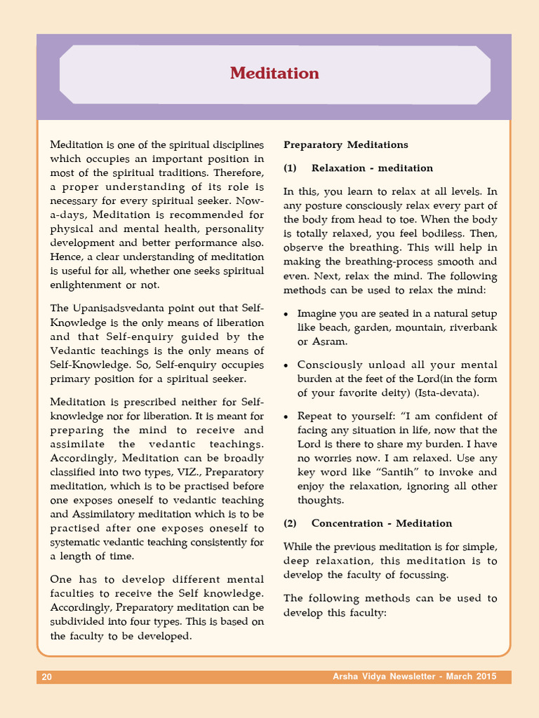Meditation | PDF | Meditation | Mind