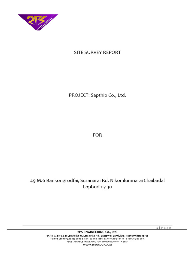 Site Survey Report | PDF