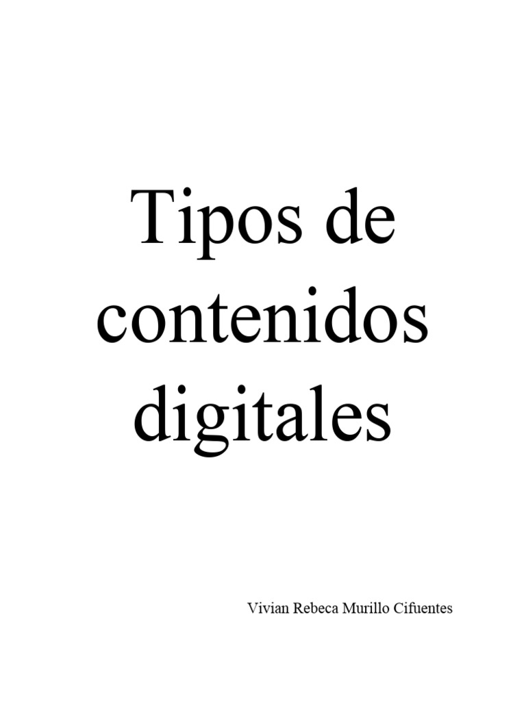 Tipos de Contenidos Digitales | PDF | Evernote | Adobe Photoshop