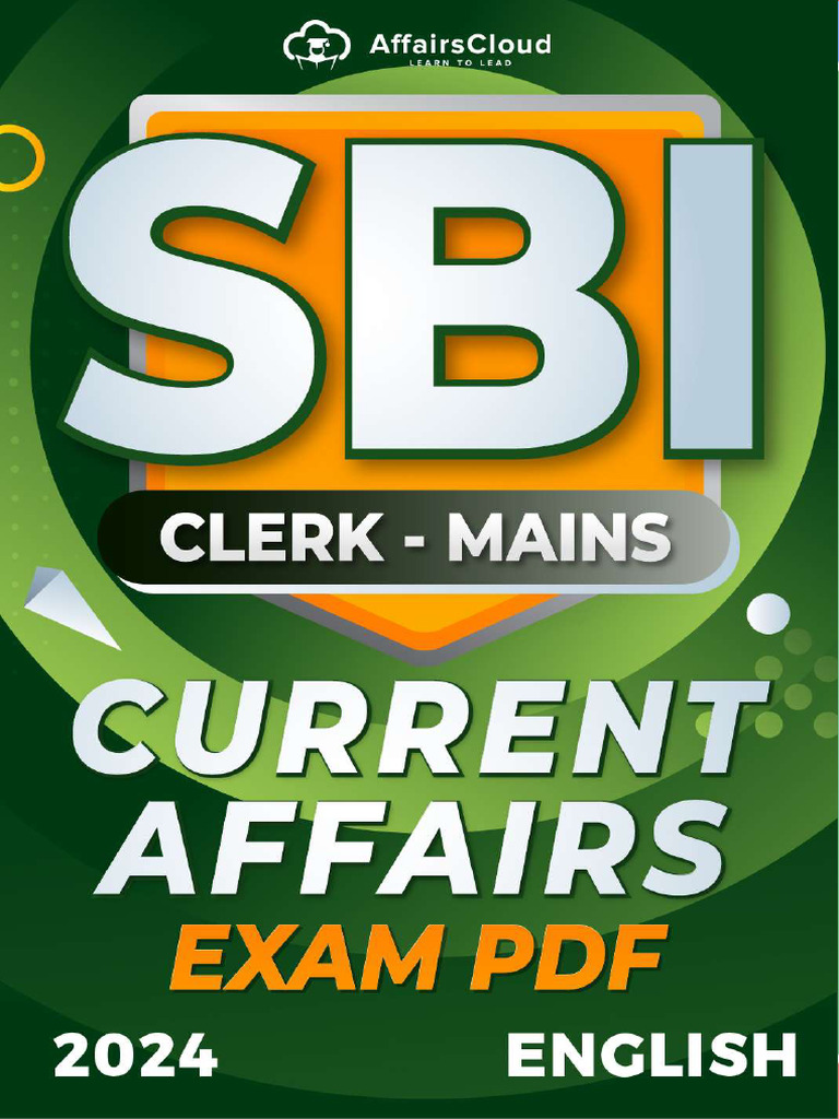 SBI Clerk Mains Exam PDF February 2024 1 | PDF | Reserve Bank Of India | Banks
