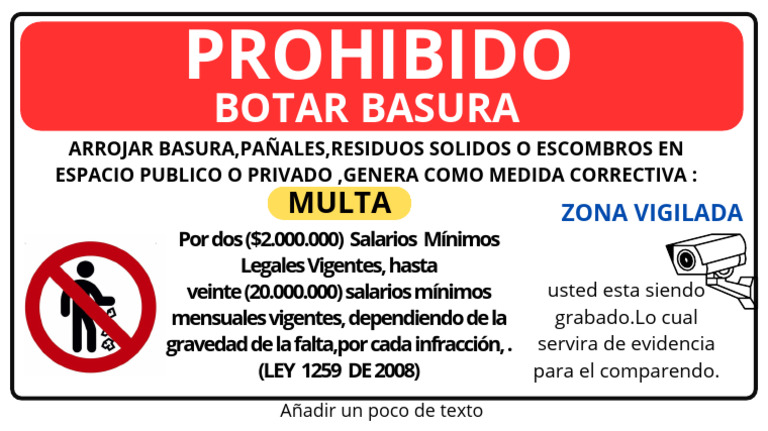 Prohibido Botar Basura | PDF