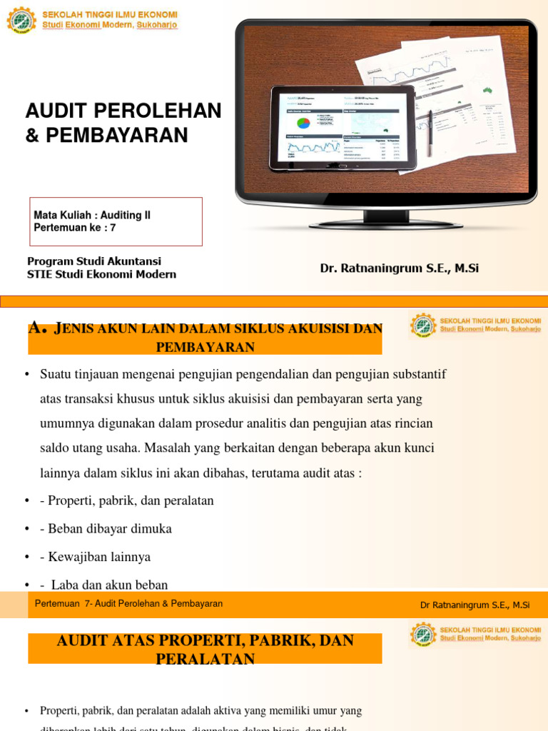 7 Audit Siklus Perolehan& Pembayaran Fix | PDF | Pengelolaan Keuangan & Uang