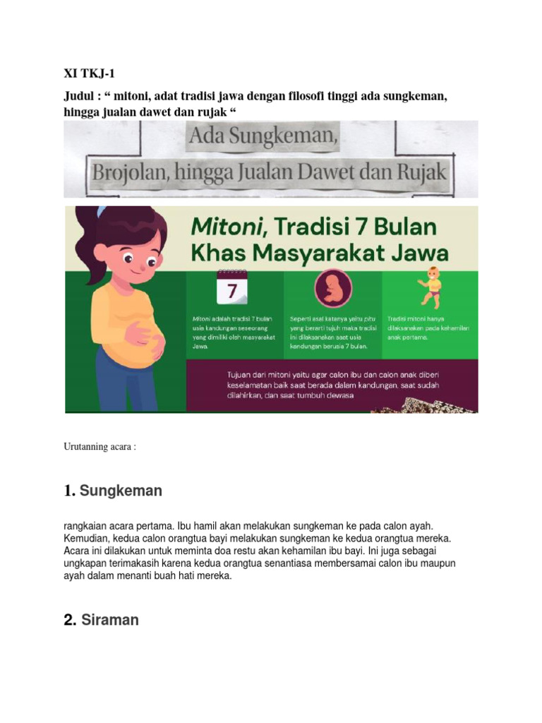 Tradisi Mitoni: Filosofi Tinggi Jawa | PDF