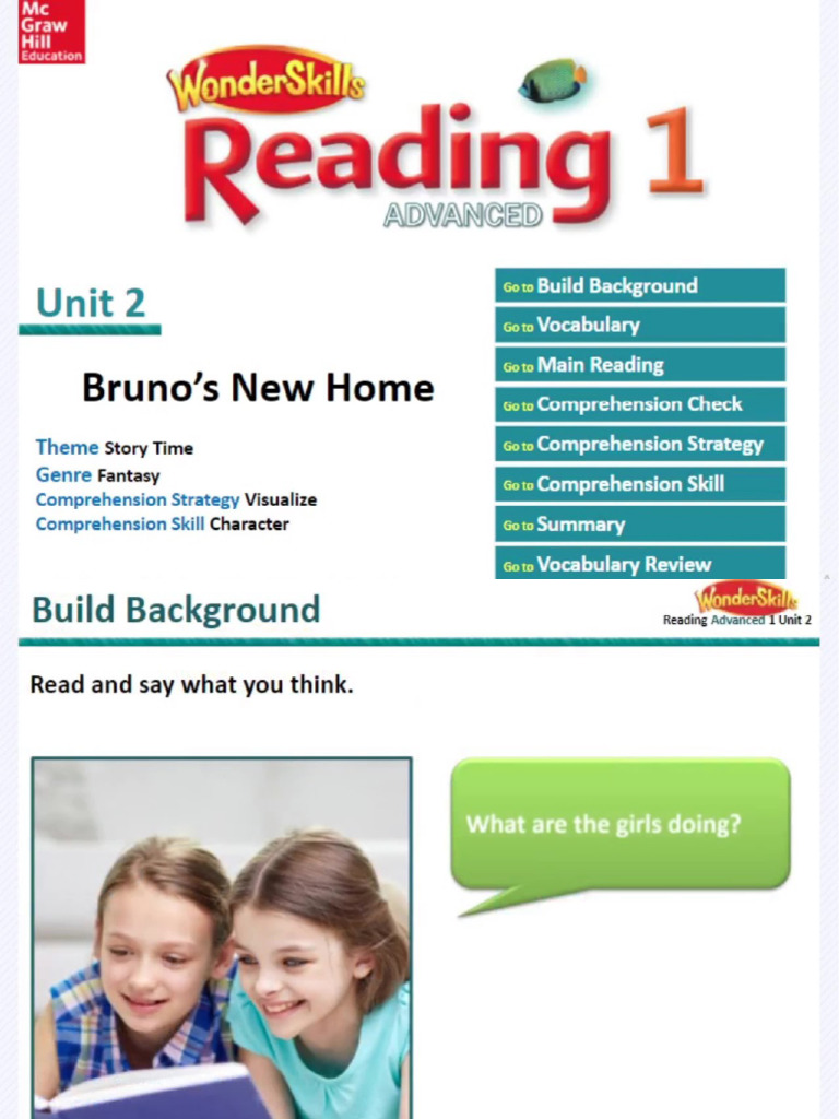 Wonderskills Reader Advanced 1 Unit 2 | PDF
