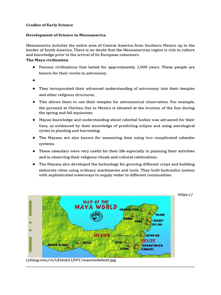Cradles of Ancient Science and Innovation | PDF | Maya Civilization ...