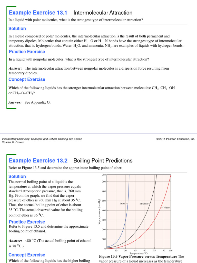 13 Worked Examples | PDF | Liquids | Chemical Polarity
