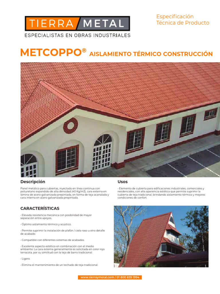 Metcoppo - Nuevo - Teja Recubierto Aislado | PDF | Aisladores | Materiales