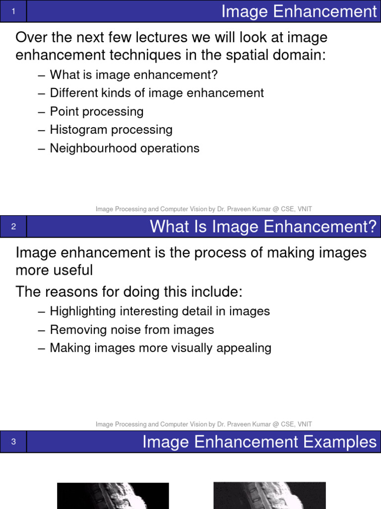 04 - Image Enhancement | PDF | Image Editing | Logarithm