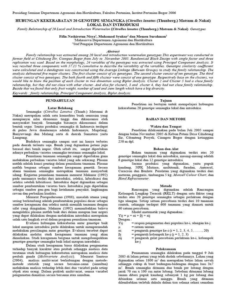 Makalah Seminar Fifin N | PDF | Watermelon