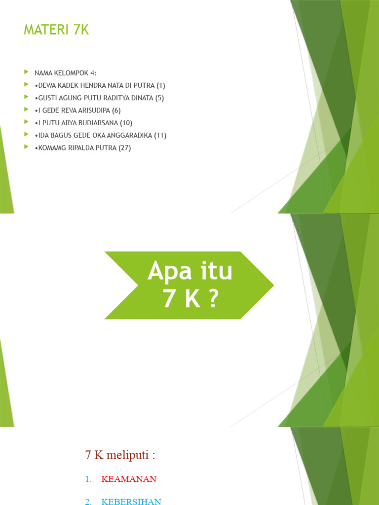 Panduan 7K untuk Lingkungan Sekolah | PDF | Karier & Perkembangan