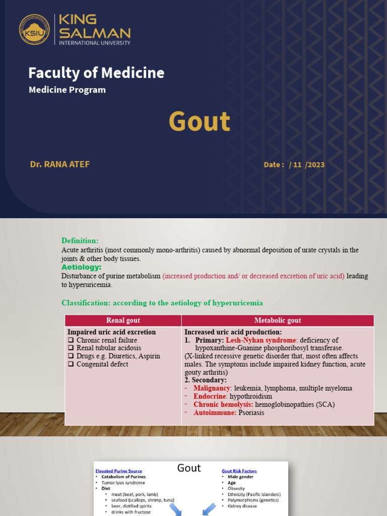 Gout | PDF | Gout | Medical Specialties