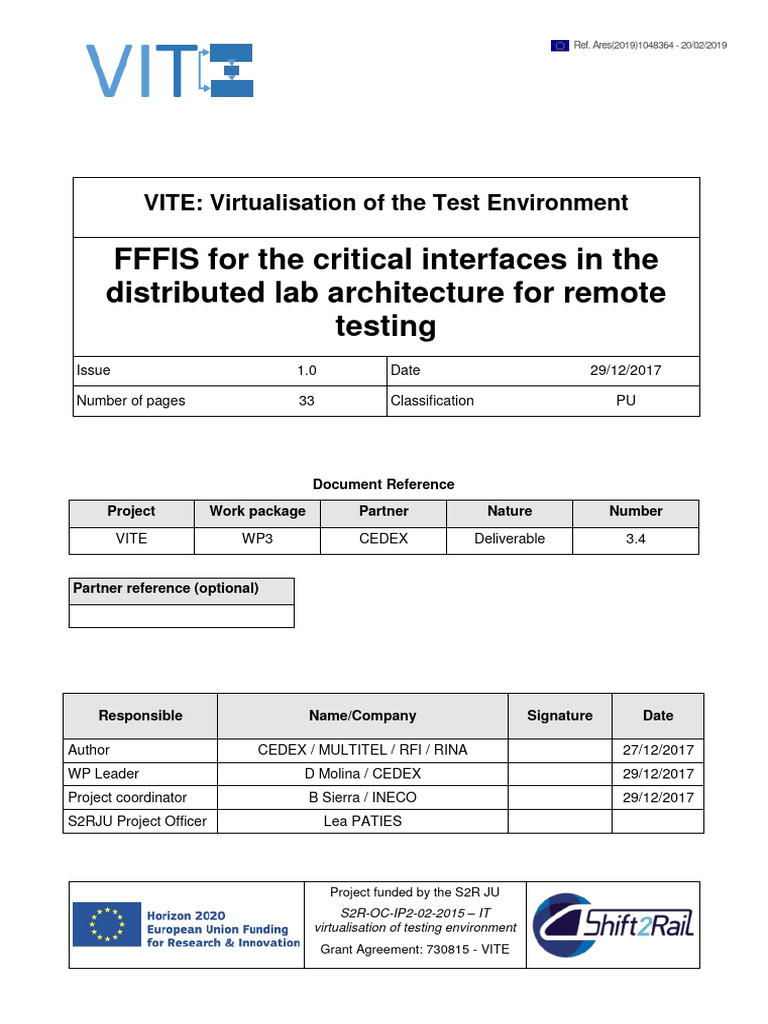 kITE-WP3-D-CNC-005-02 - D3.4 FFFIS For The Critical Interfaces in The Distributed Lab ...
