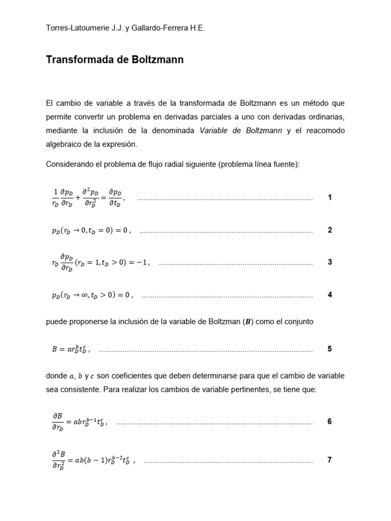 Boltzmann Transf Rad | PDF | Variable (Matemáticas) | Ecuaciones