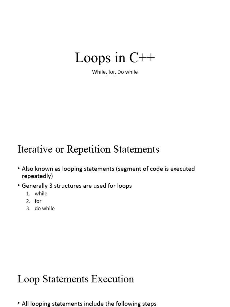 04 Loops in C++ | PDF | Control Flow | Computer Science
