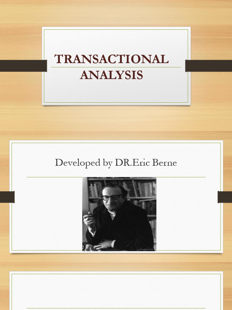 Intro to Transactional Analysis | PDF