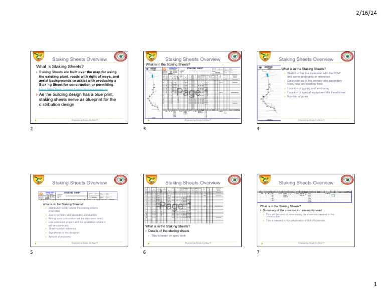 Notes 1 Staking Sheets Overview | PDF | Electric Power | Electricity