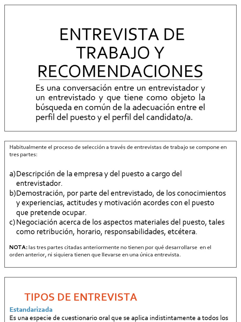 Entrevista de Trabajo | PDF | Entrevista de trabajo