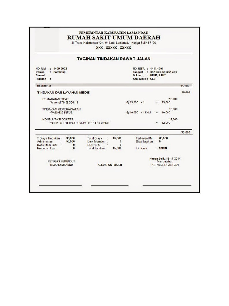 Contoh Kwitansi Rajal | PDF