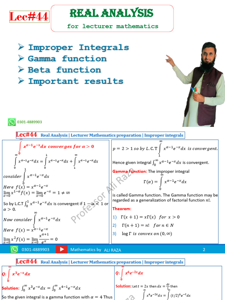 Real Analysis Lec#44 | PDF | Real Analysis | Infinity