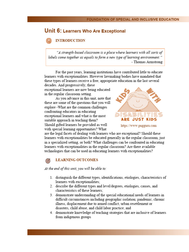Unit-6_Topic1_Sped-2 | PDF | Intellectual Giftedness | Learning