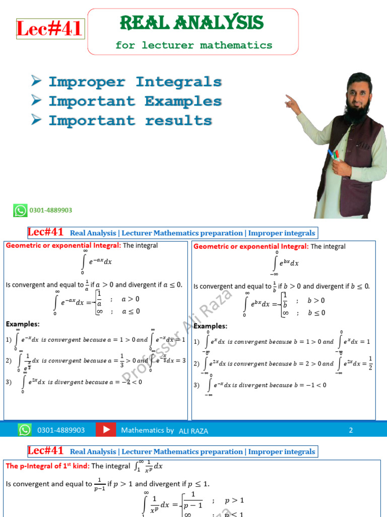 Real analysis lec#41 | PDF | Real Analysis | Functions And Mappings