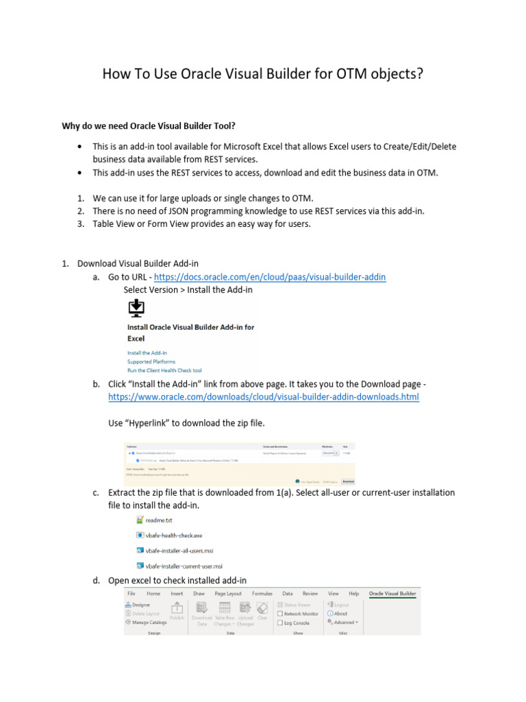Oracle Visual Builder Pdf Microsoft Excel Computer File