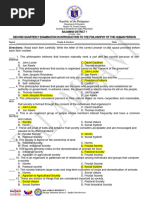 4 th-QUARTER-EXAM-Intro-to-Philo | PDF | Society | Free Will