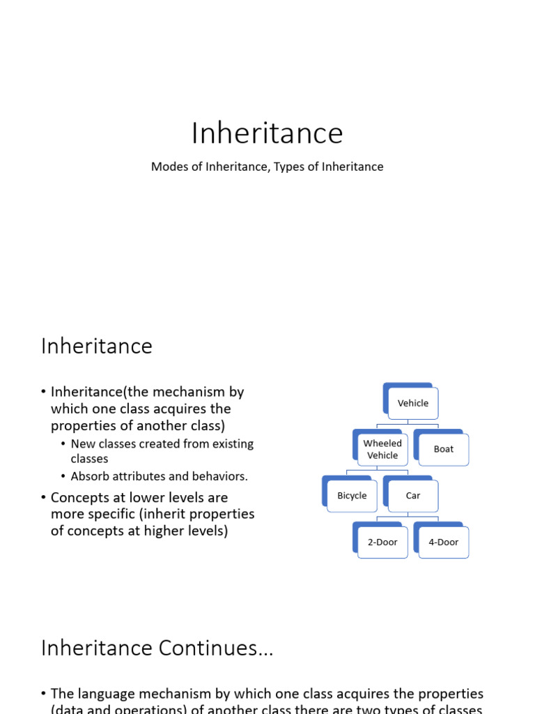 10 Inheritance Pdf Inheritance Object Oriented Programming