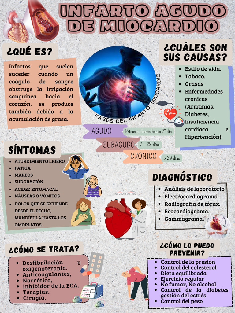 Fases del Infarto Agudo al Miocardio | PDF | Infarto de miocardio ...