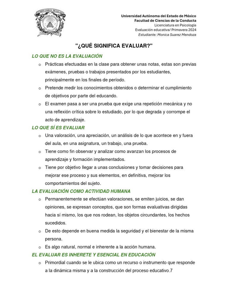 Qué Significa Evaluar | PDF
