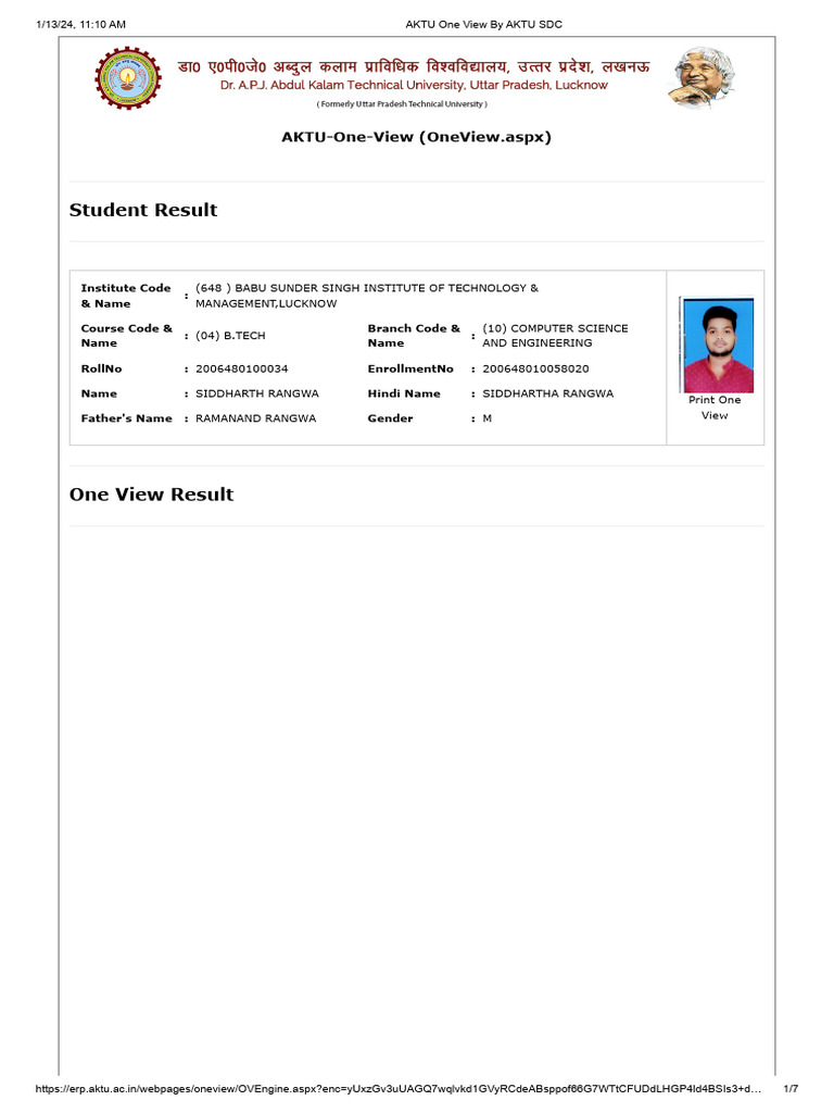 Aktu One View by Aktu SDC - pdf2006480100034 | PDF | Engineering ...