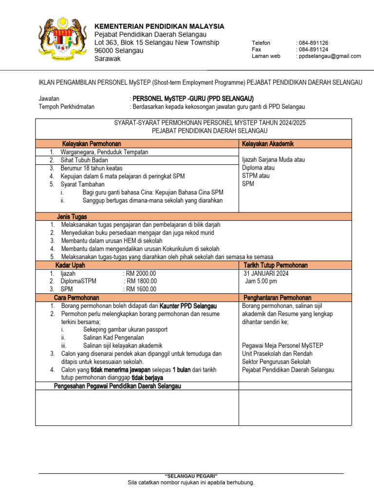 IKLAN mySTEP 2024 2025 | PDF