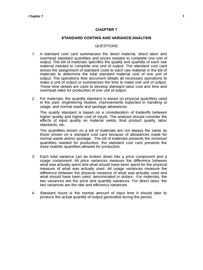 Cost Accounting Raiborn and Kinney Solman Chapter 07 Compress | PDF | Cost Of Goods Sold | Overtime