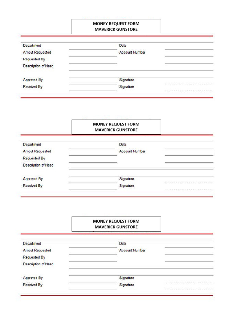 MONEY REQUEST FORM | PDF