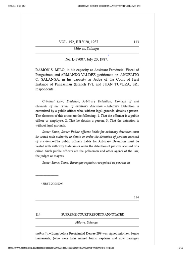 Milo | PDF | Detention (Imprisonment) | Crime & Violence