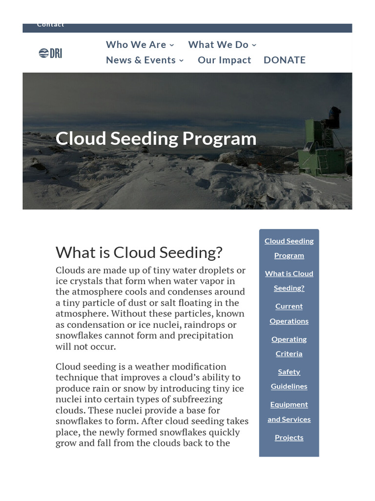 Cloud Seeding Explained | PDF | Cloud | Ice