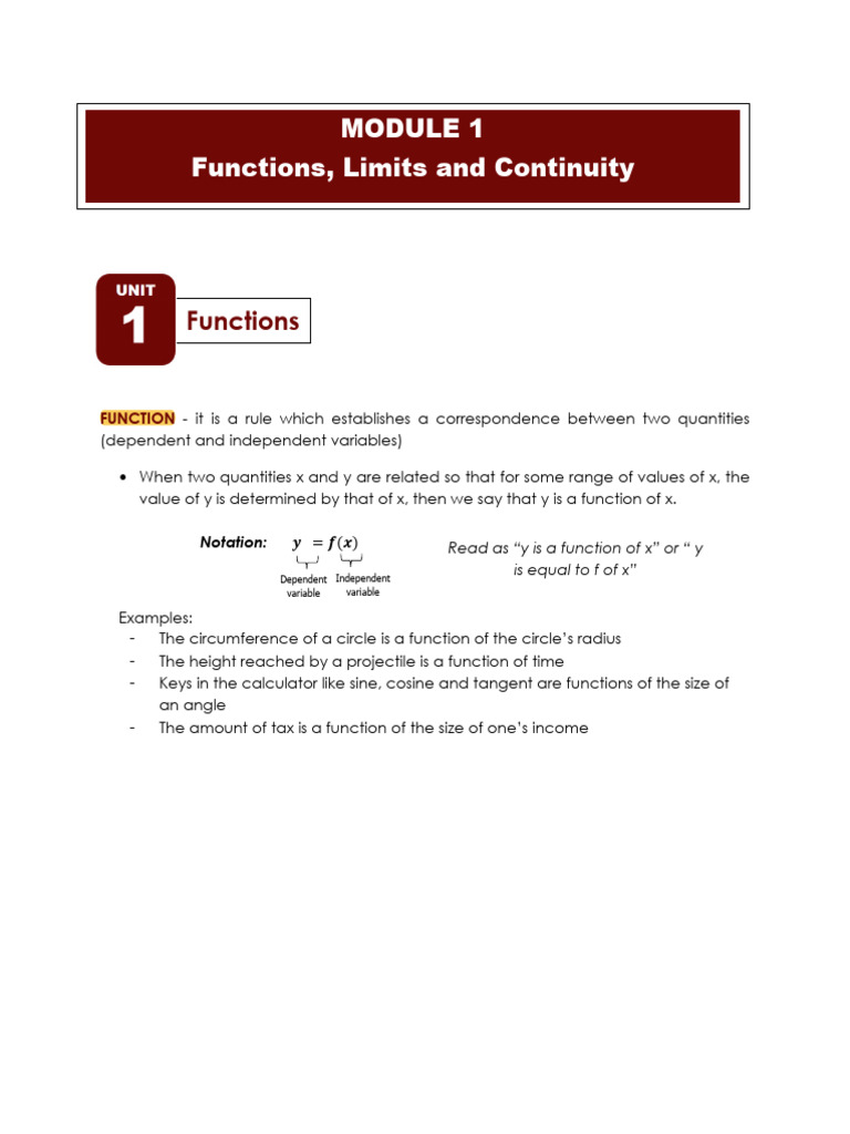 MODULE-1 (1) | PDF | Function (Mathematics) | Trigonometric Functions