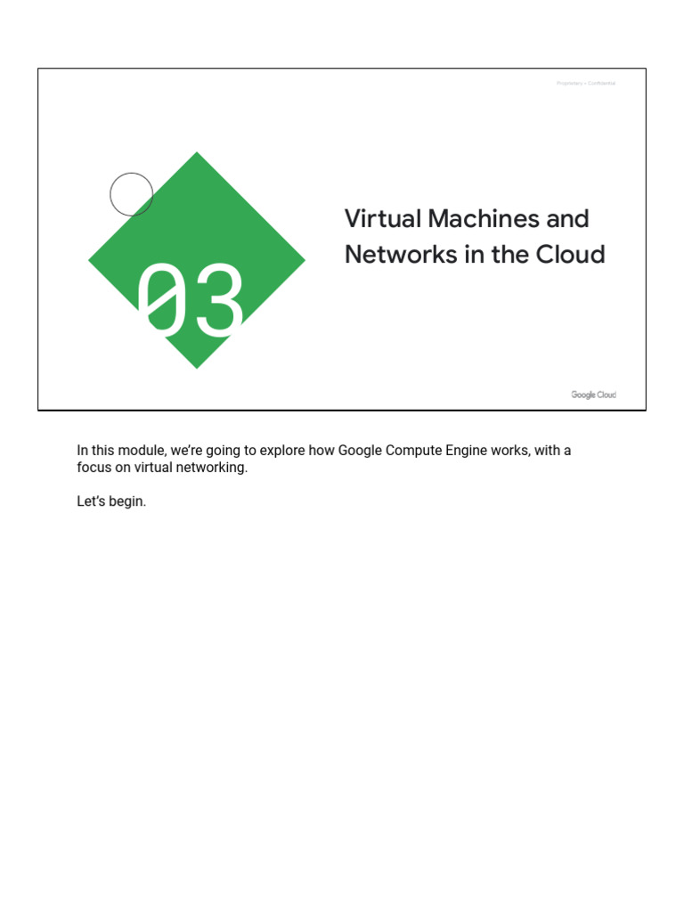 M3 - T-GCPFCI-B - Core Infrastructure v5.1.0 - ILT | PDF | Cloud Computing | Computer Network