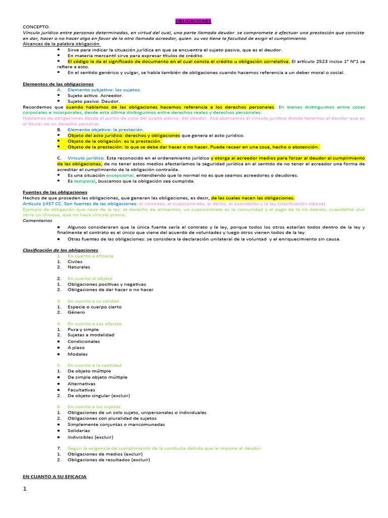 4. OBLIGACIONES (1) | PDF | Pagos | Estatuto de limitaciones