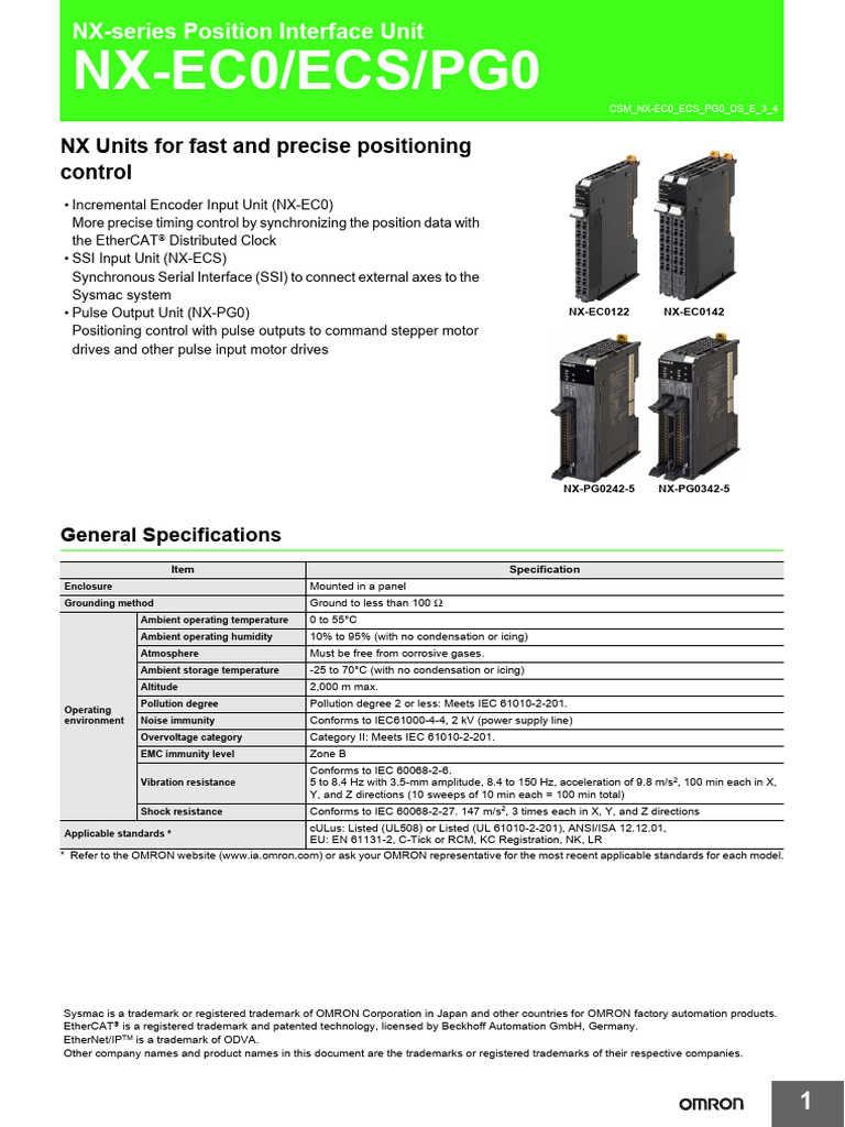 Nx-Series Position Interface Unit Datasheet en | PDF | Bipolar Junction ...